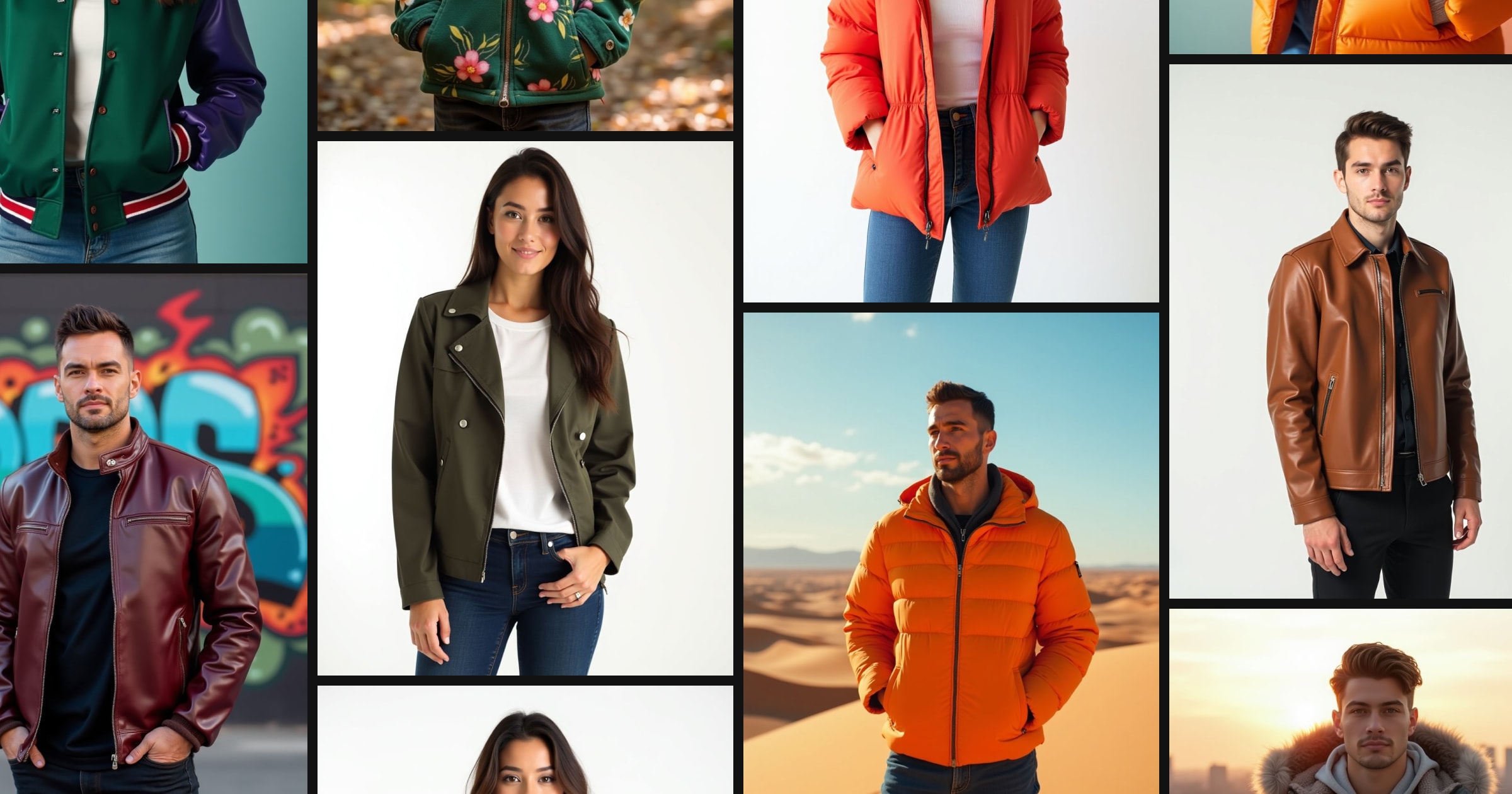 Jacket Mockups - Showcase your jacket on AI fashion models